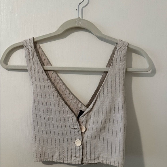 Cider | Tops | Cider Striped Buttonup Crop Top | Poshmark